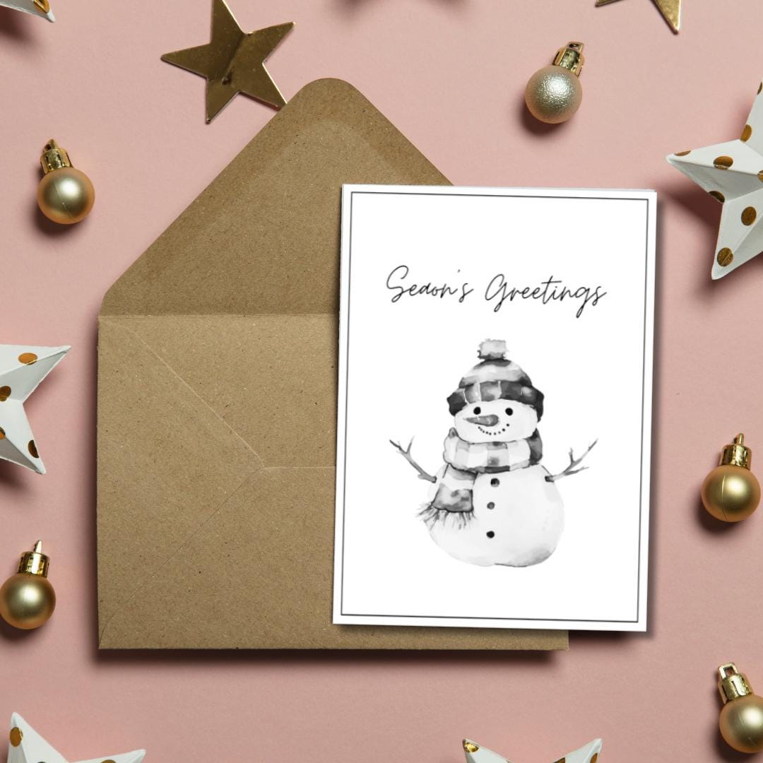 25 Foldable Christmas Cards, Printable PDF, Unique Christmas Designs ...