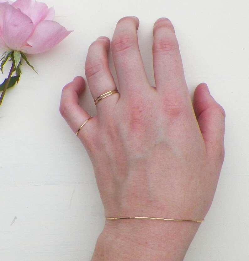 Delicate Gold Rings/ Adjustable Rings/ Minimalist Ring/ Thin - Etsy