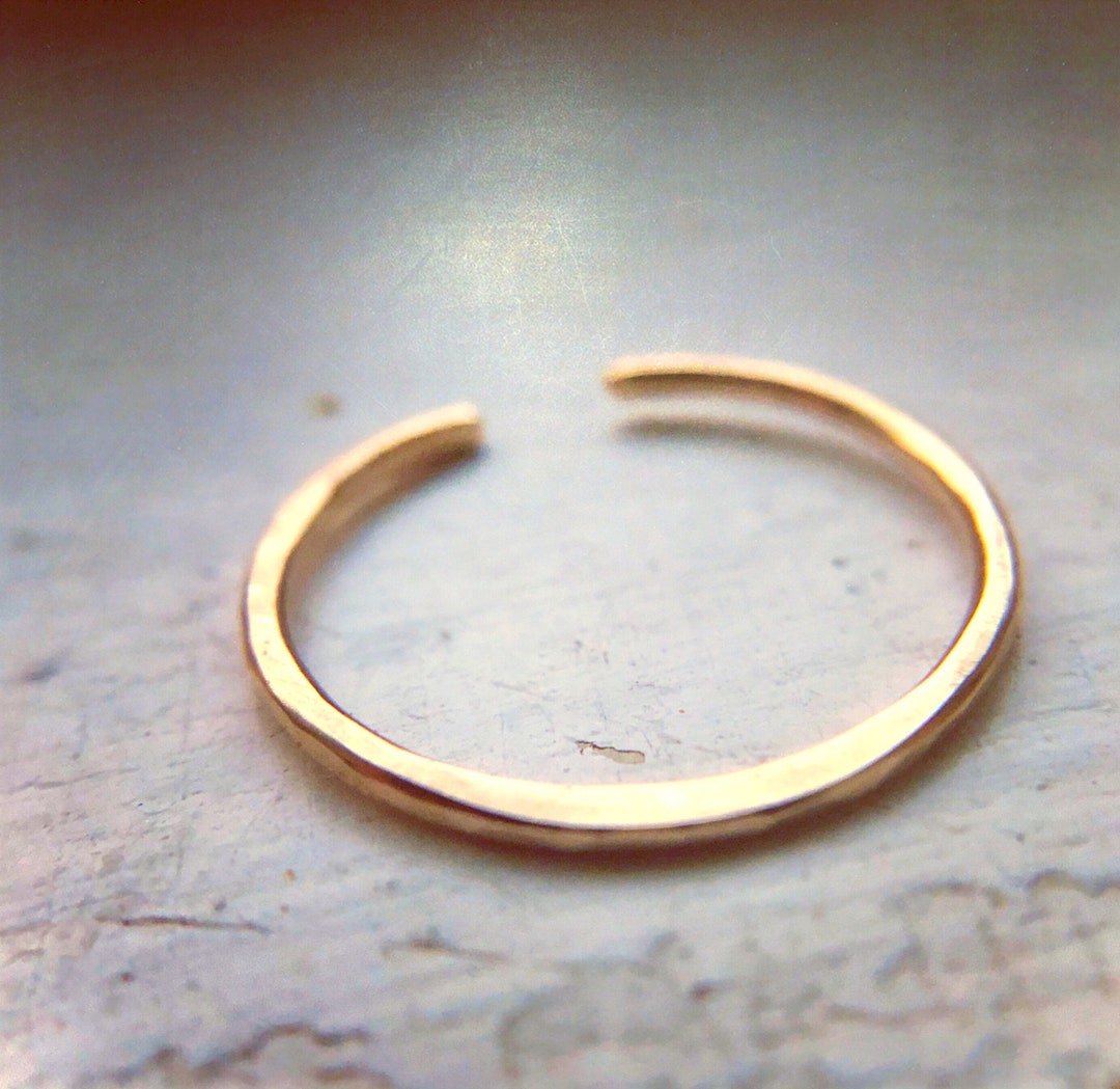 Delicate Gold Adjustable Stacking Ring/ Thin Gold Ring/ Silver Ring ...