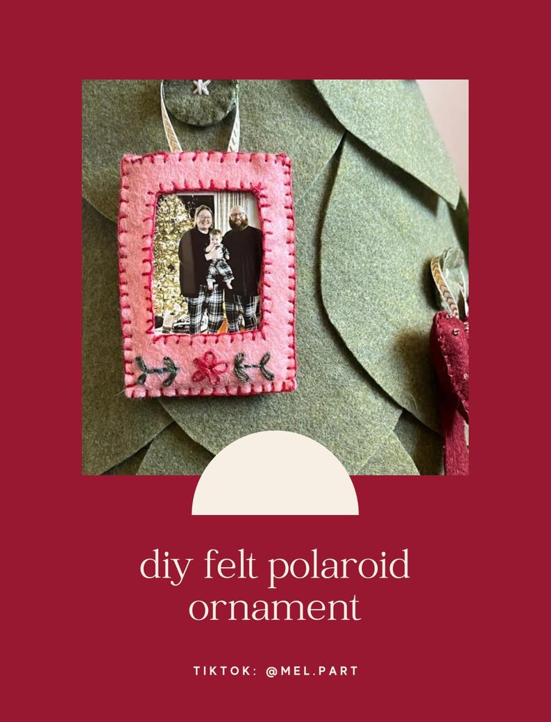 Polaroid Frame Felt Ornament Template - Etsy