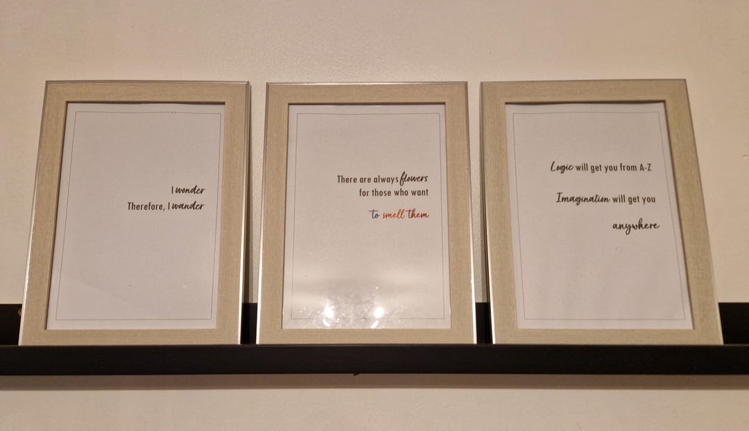 Set of 3 Inspirational Quotes Live Life to the Full / Wall Hanging ...