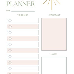 BOHO Planner Template - Etsy