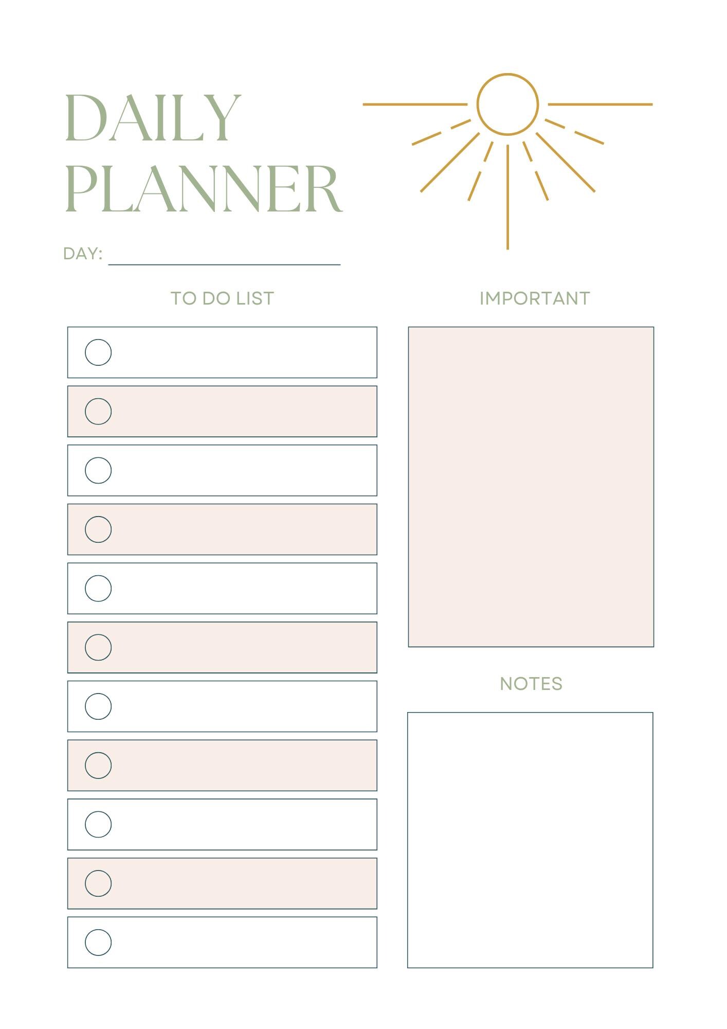 BOHO Planner Template - Etsy