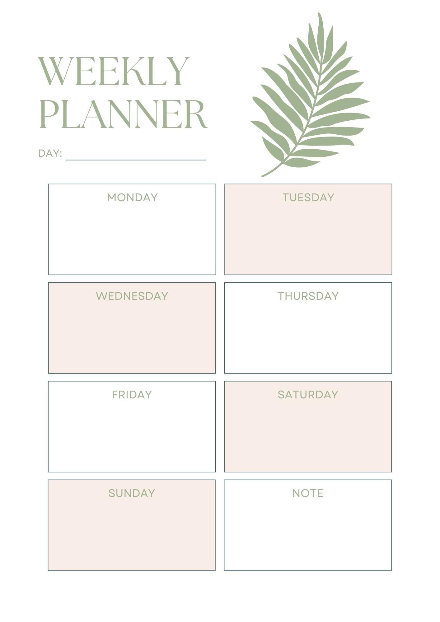 BOHO Planner Template - Etsy