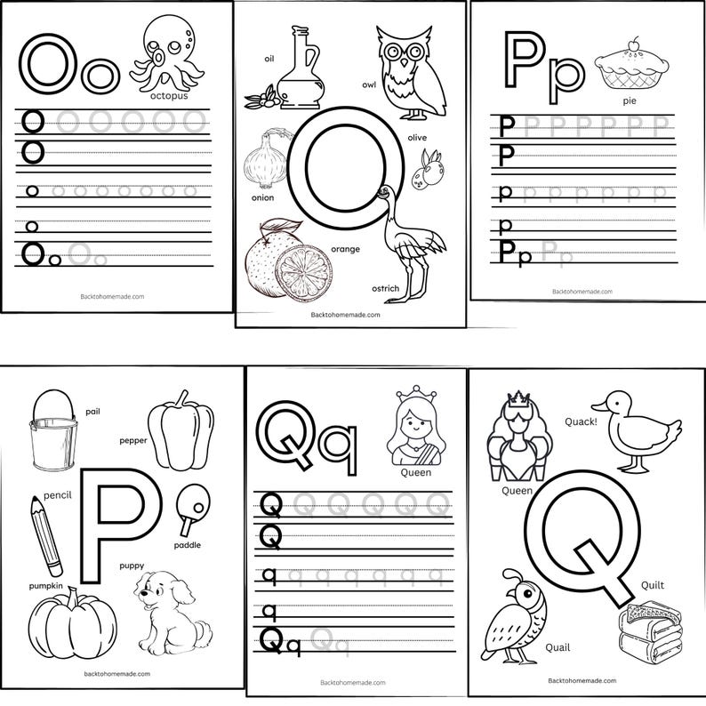 Alphabet Workbook: Letter Tracing, Writing Practice (PDF Download, 53 ...