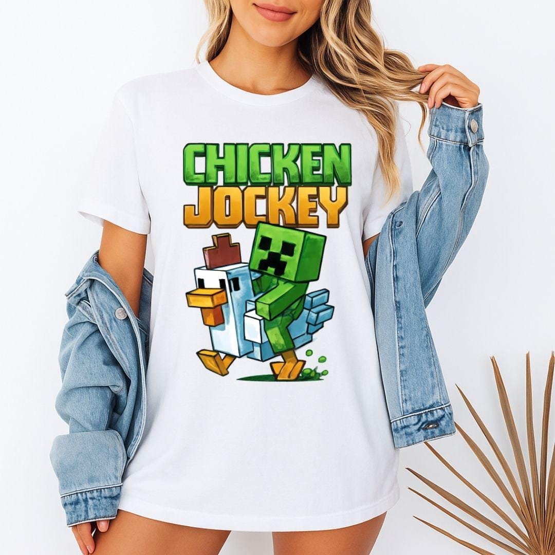 Funny Minecraft Chicken Jockey PNG – Cute Zombie Riding Chicken Vector ...