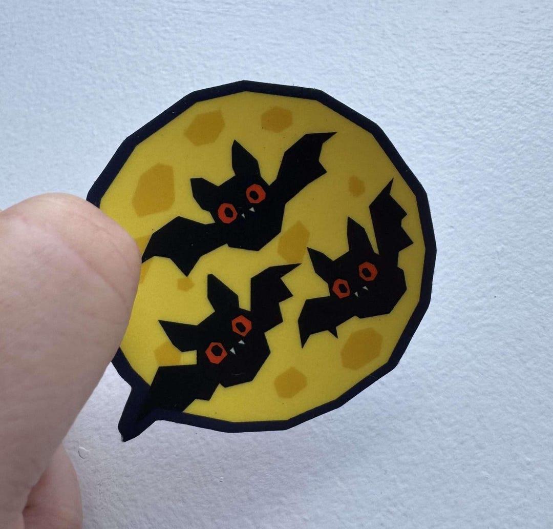 Fangtastic Trio Glow in the Dark Sticker: Cute Spooky Halloween Bats ...