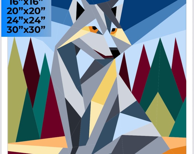 Howling Wolf Quilt Foundation Paper Piecing PDF Pattern - Etsy Canada