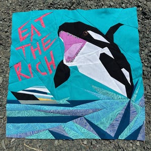 Eat the Rich: Killer Whale Orca Attacks Foundation Paper Piecing FPP ...