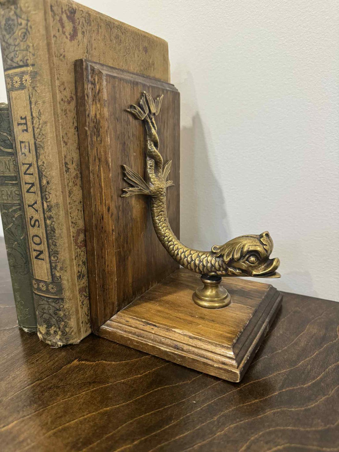 Vintage Brass Koi Fish Bookend - Made in Italy for Ethan Allen - Etsy