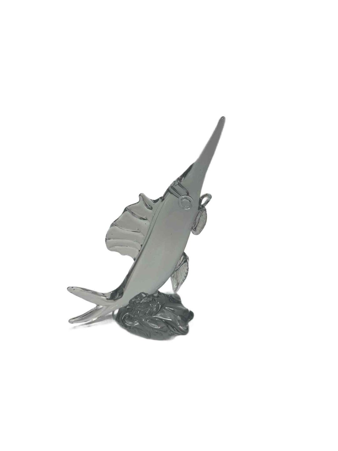 Vintage Crystal Glass Swordfish Figurine - Clear Glass Statue - Etsy