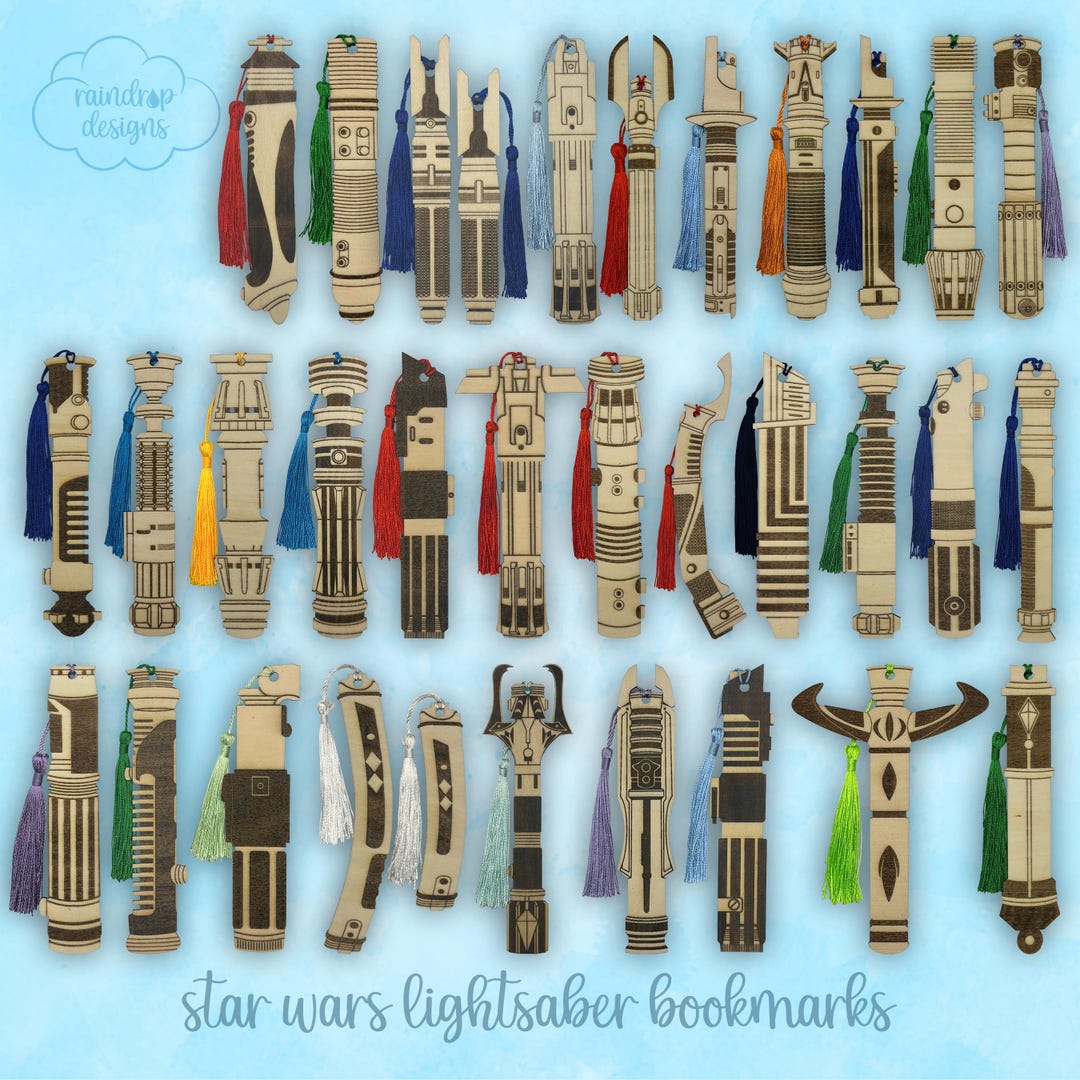 Star Wars Lightsaber Bookmarks - Etsy