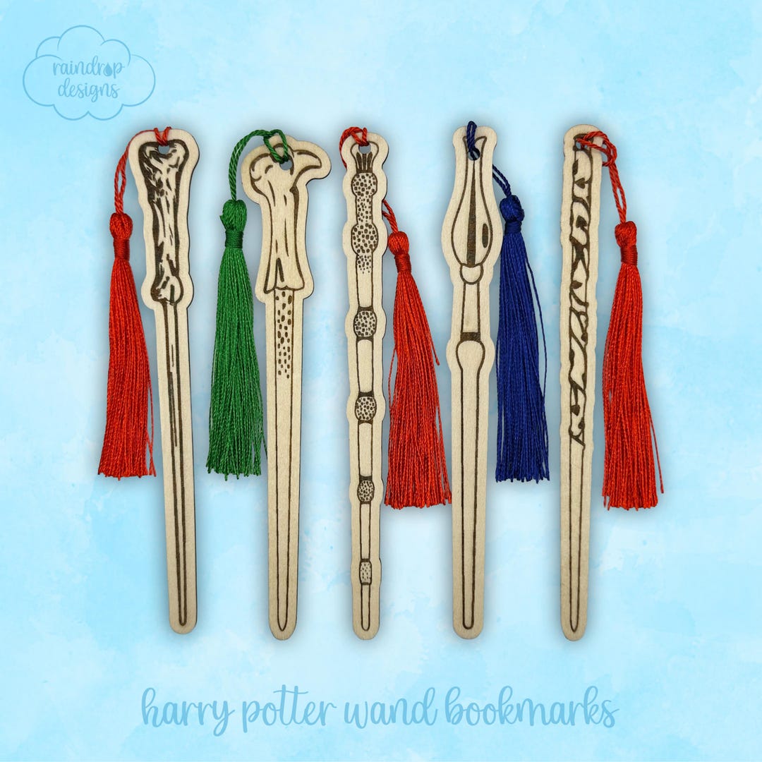 Harry Potter Wand Bookmarks - Etsy