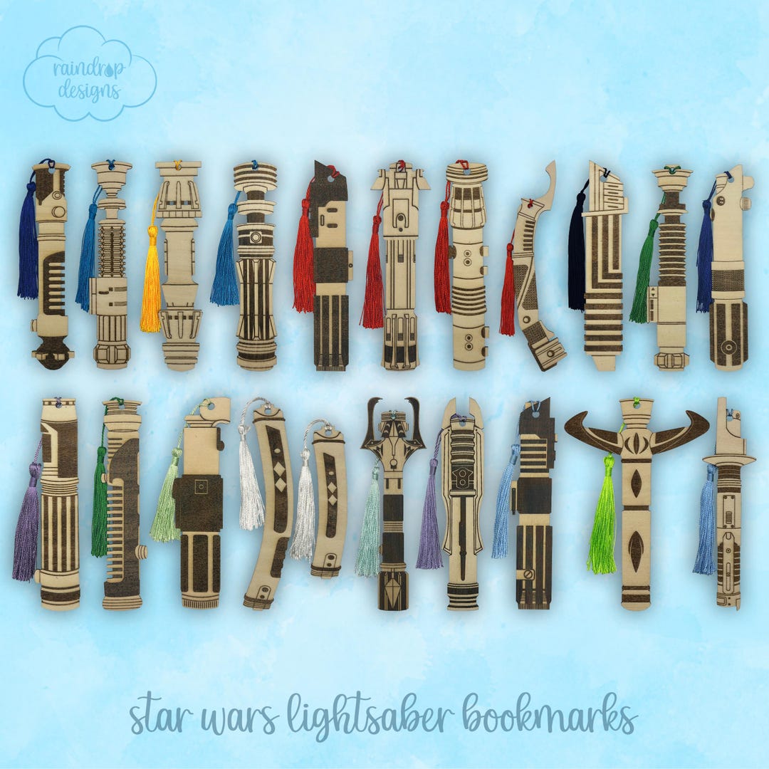 Star Wars Lightsaber Bookmarks - Etsy