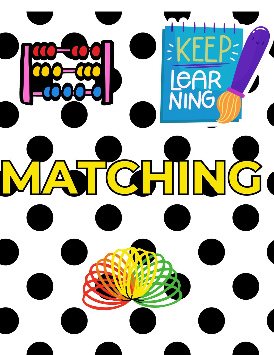 Matching Preschool Workbook - Etsy