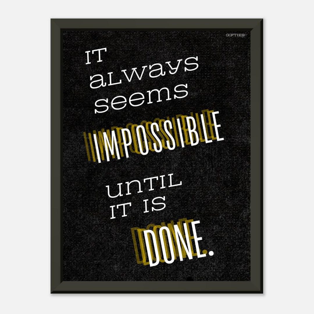 Black and Gold Motivational Wallart, Poster, Gifts for Home Room ...