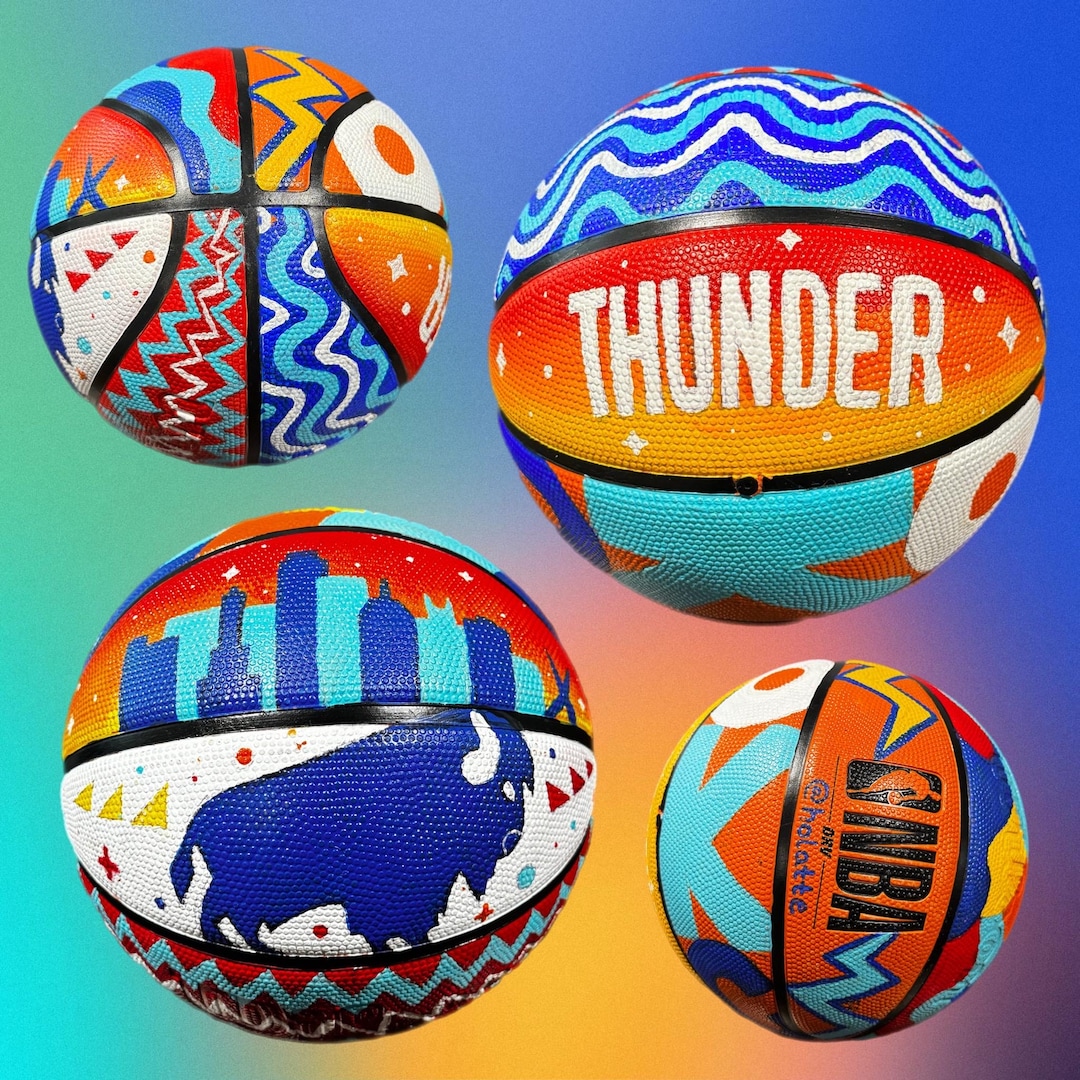 Custom Hand-painted Basketball With Stand – Personalized Sports Art ...