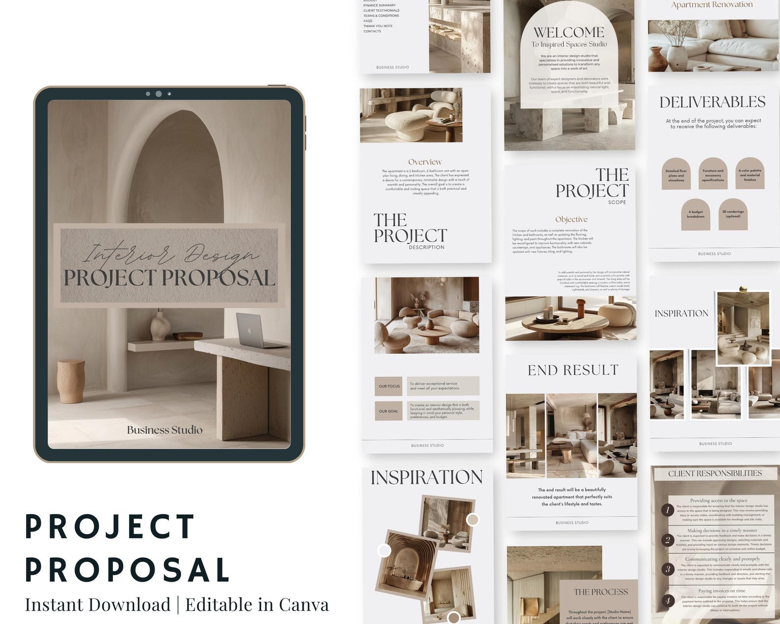 Interior Design Client Proposal, Interior Design Presentation, Project ...