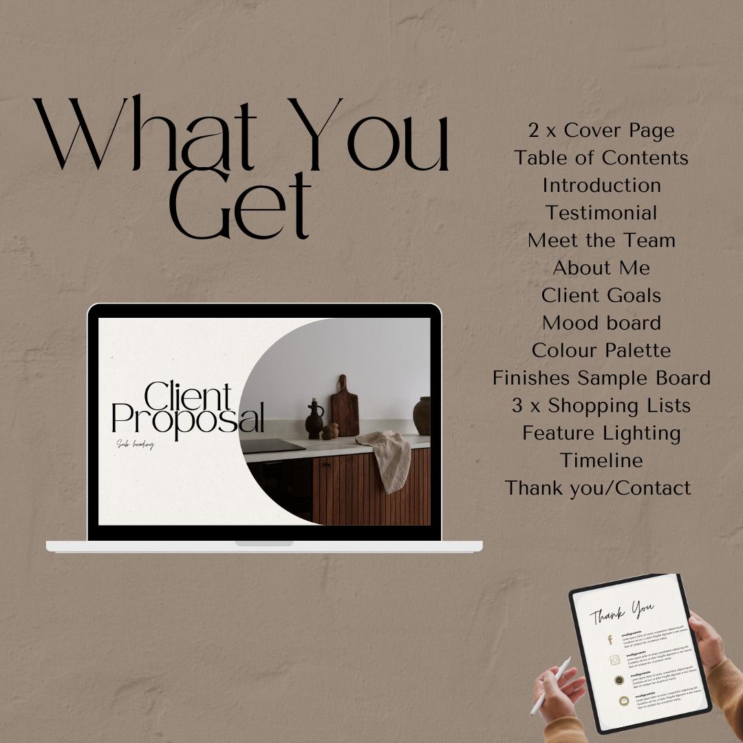 Interior Design Client Proposal Template, Canva Editable E-design Mood ...
