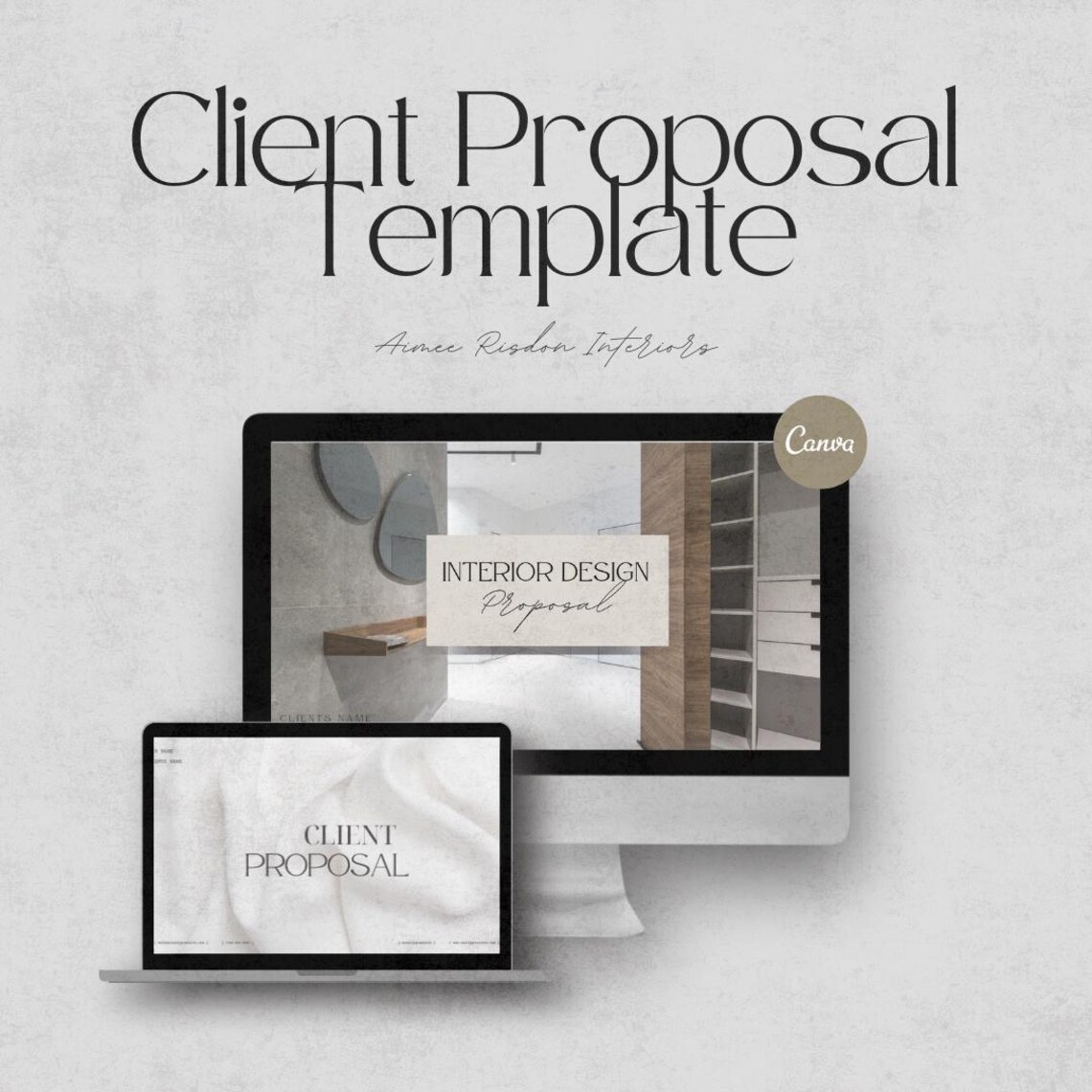 Interior Design Client Proposal Minimalist Design, Canva Template ...