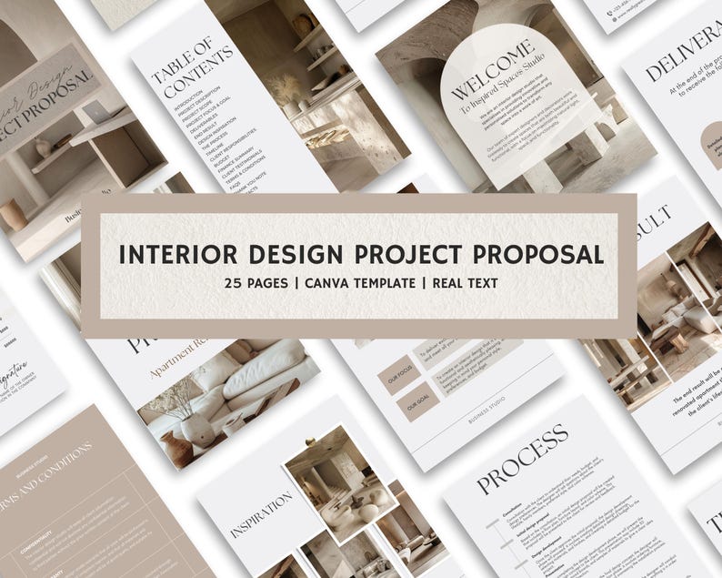 Interior Design Client Proposal, Interior Design Presentation, Project ...