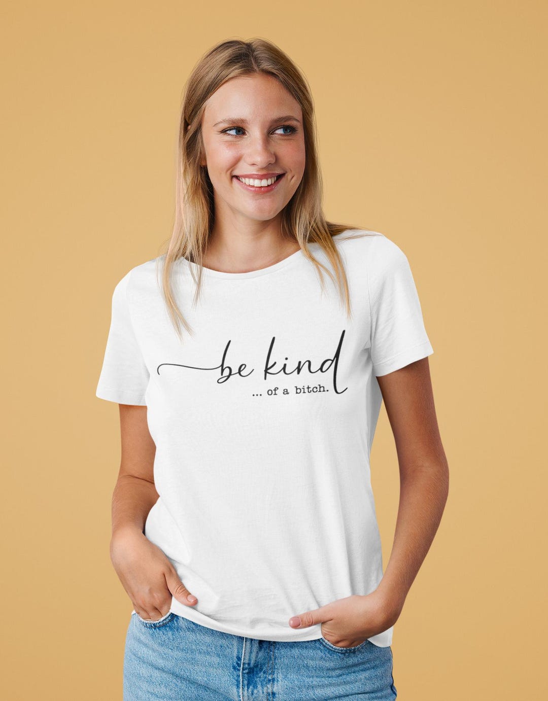 Be Kind of a Bitch SVG PNG Instant Download Cursive and Typewriter Font Sarcastic Quote Funny ...