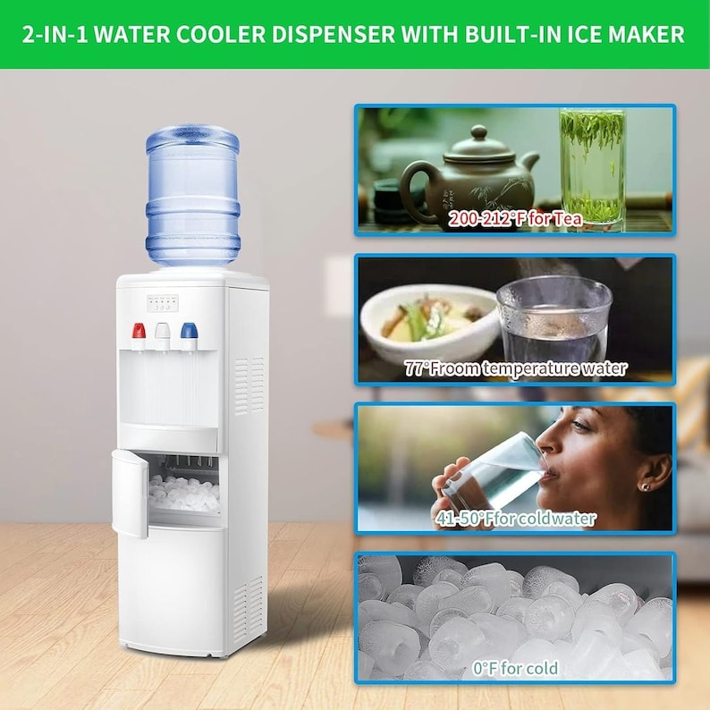 The 2-in-1 Water Cooler Dispenser With Built-in Ice Maker - Etsy