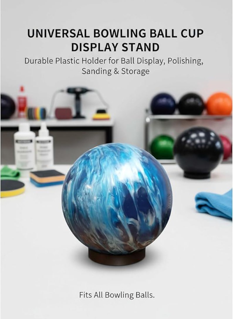 Universal Bowling Ball Cup Display Stand – Durable Plastic Holder for ...
