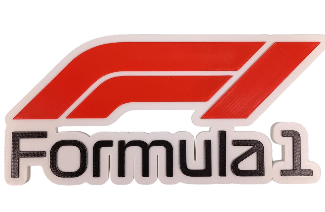 Formula 1 Racing Logo Sign 3d Printed Wall Decor W/ Hanger Holes - Etsy