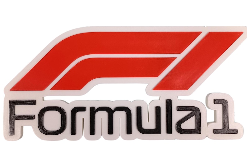 Formula 1 Racing Logo Sign – 3D Printed Wall Decor With Hanger Holes ...