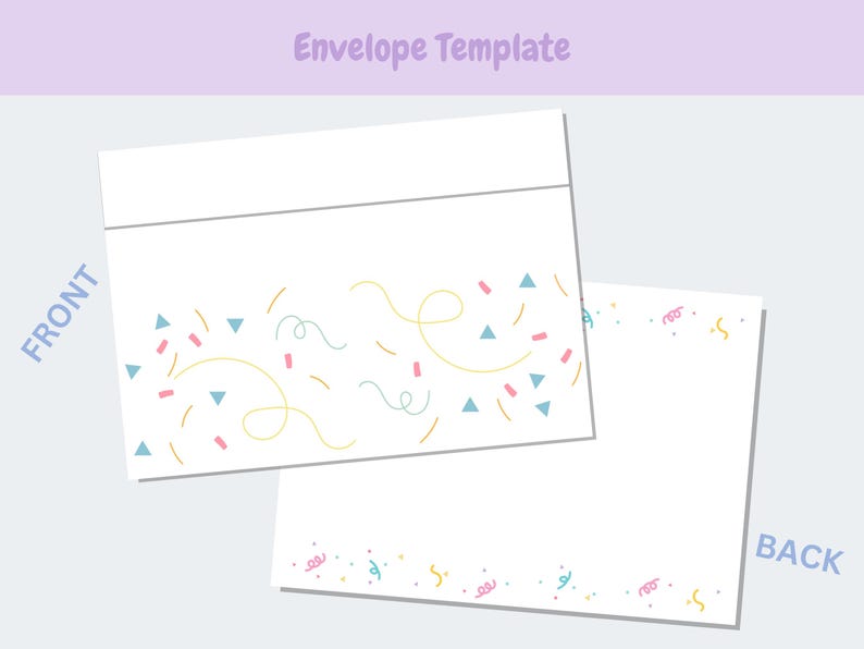 Printable Birthday Card With Matching Envelope Template | Digital ...