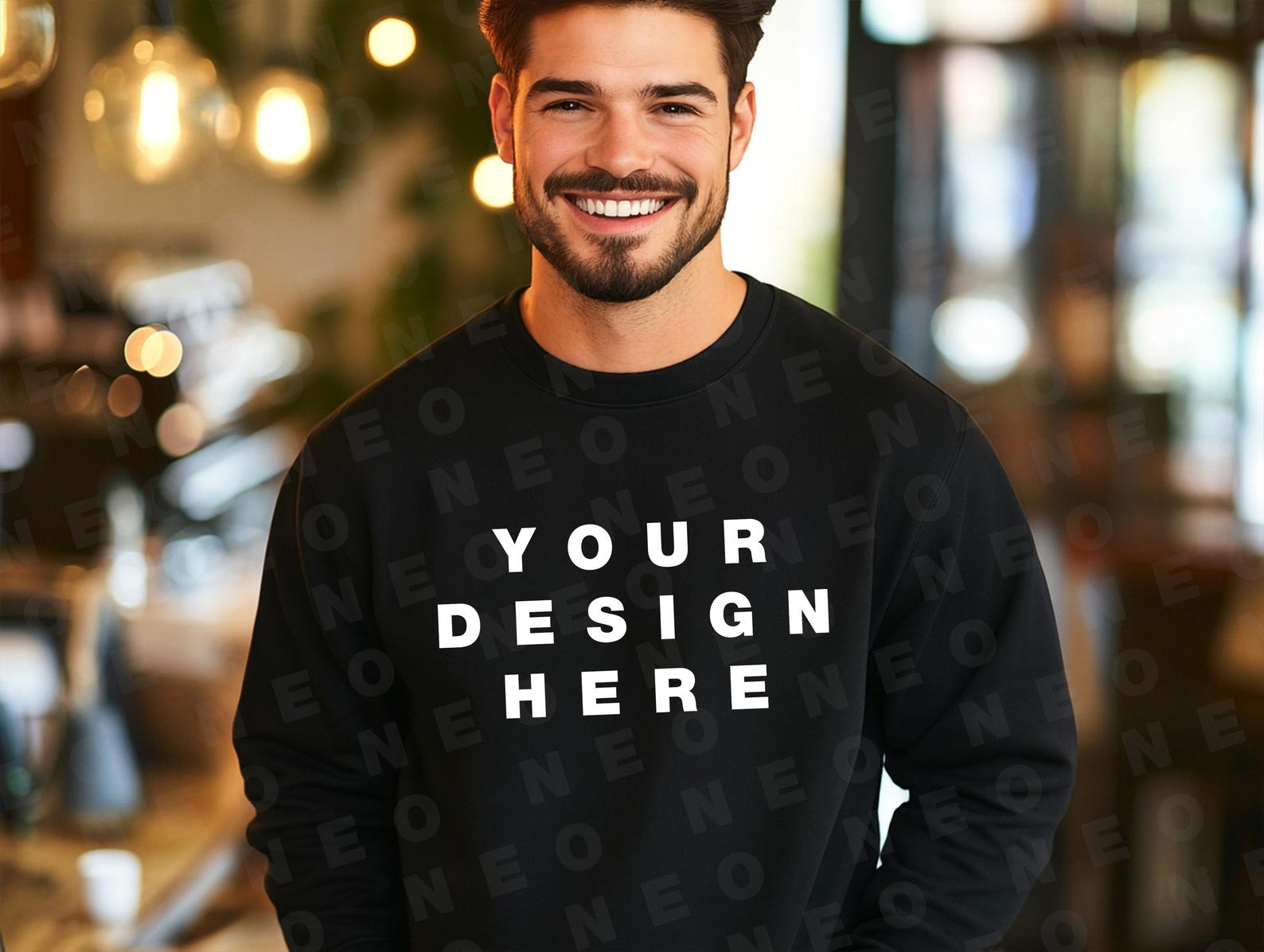 Gildan 18000 Black Mockup | Male | Sweatshirt Mockup | Mockup for Etsy ...