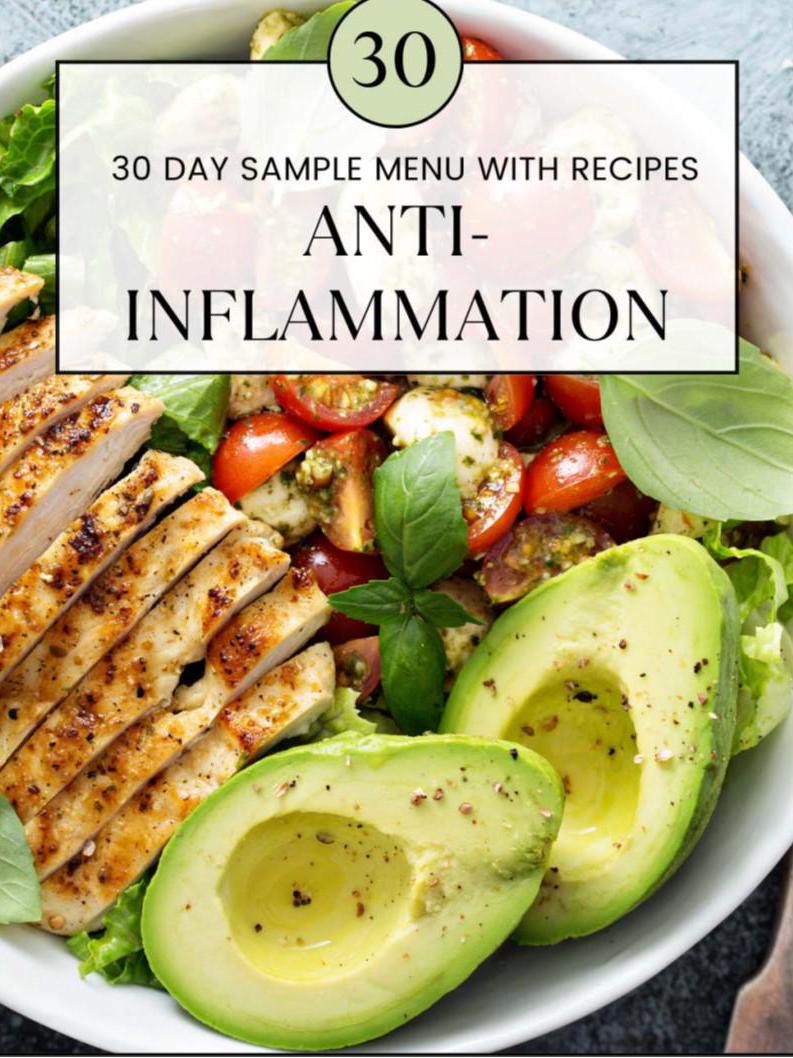 30-day Sample Menu Plan and Recipes: Anti-inflammation - Etsy