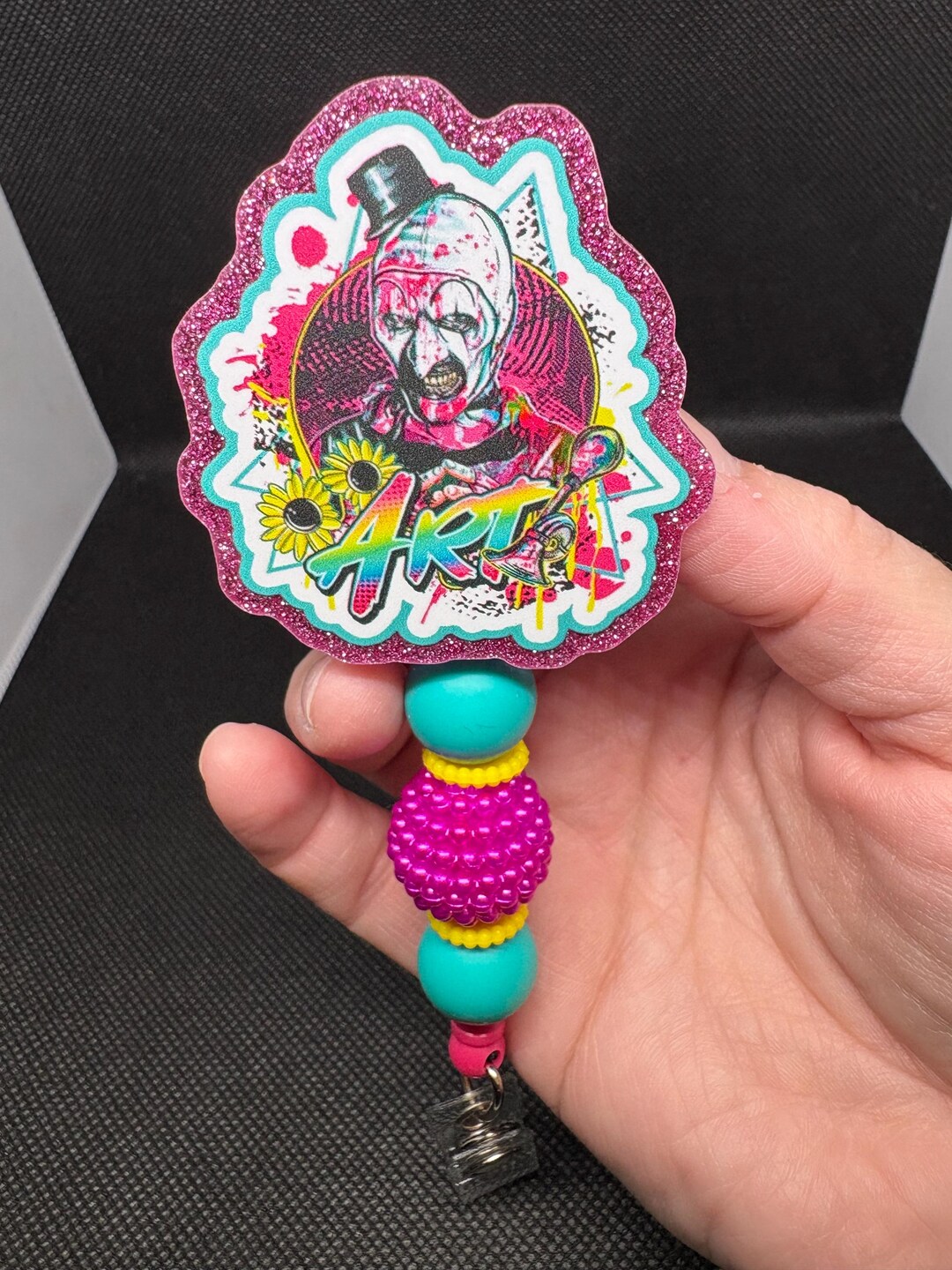 Terrifier Art the Clown Inspired Badge Reel. - Etsy