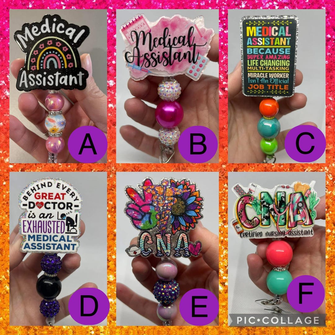 CMA and CNA Badge Reels. This Listing is for ONE Badge Reel of Your ...