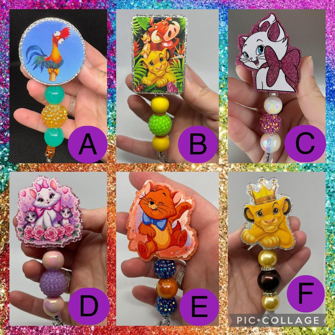 Disney Animal Inspired Badge Reels. This Listing is for ONE Badge Reel ...