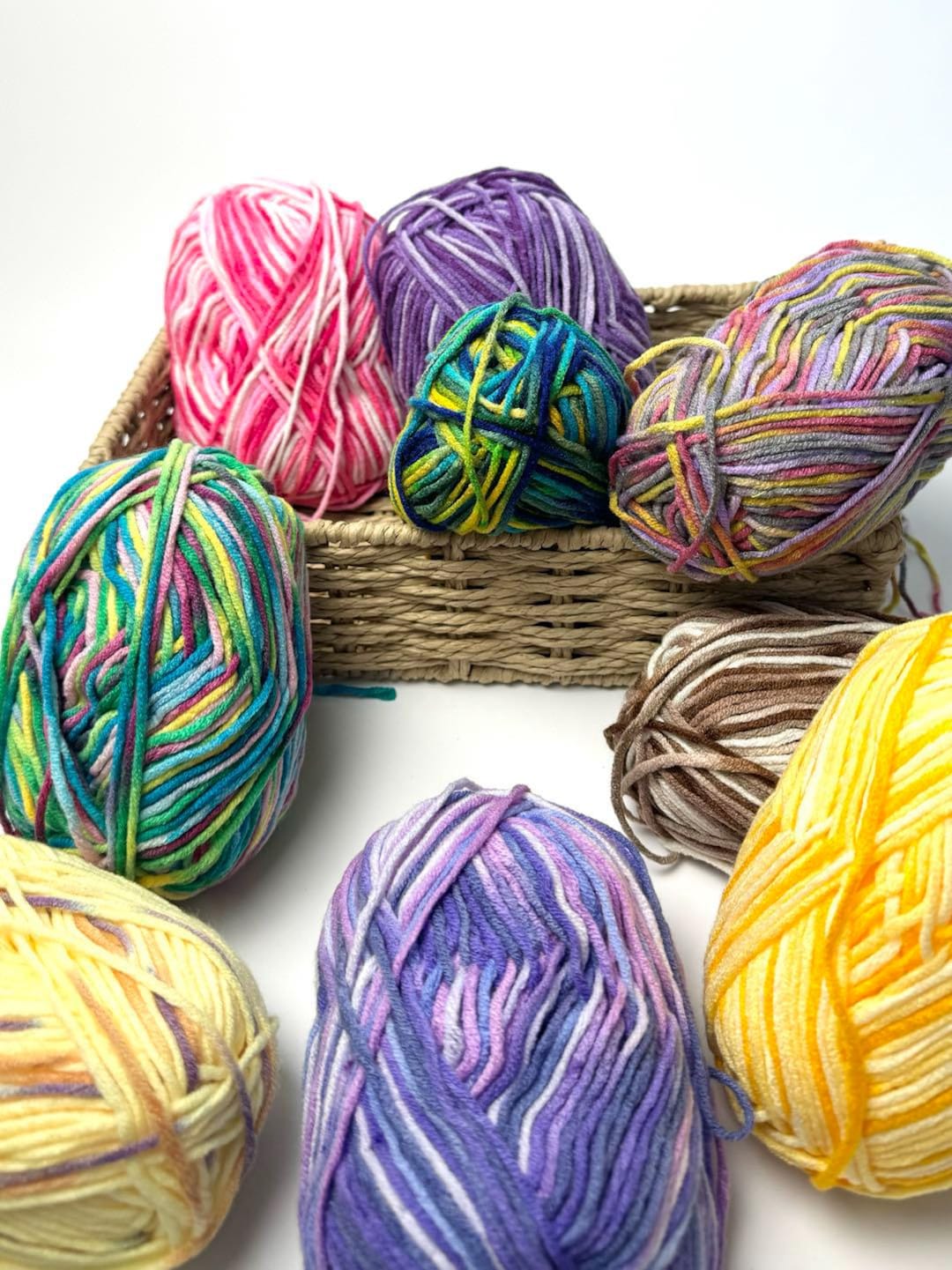 Soft & Vibrant Milk Cotton Yarn – 5-ply Multicolor Knitting and Crochet ...