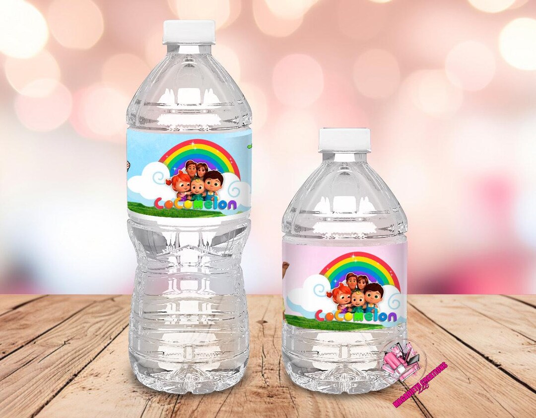 Custom Cocomelon Birthday Bottle Water Label, Personalized Birthday ...
