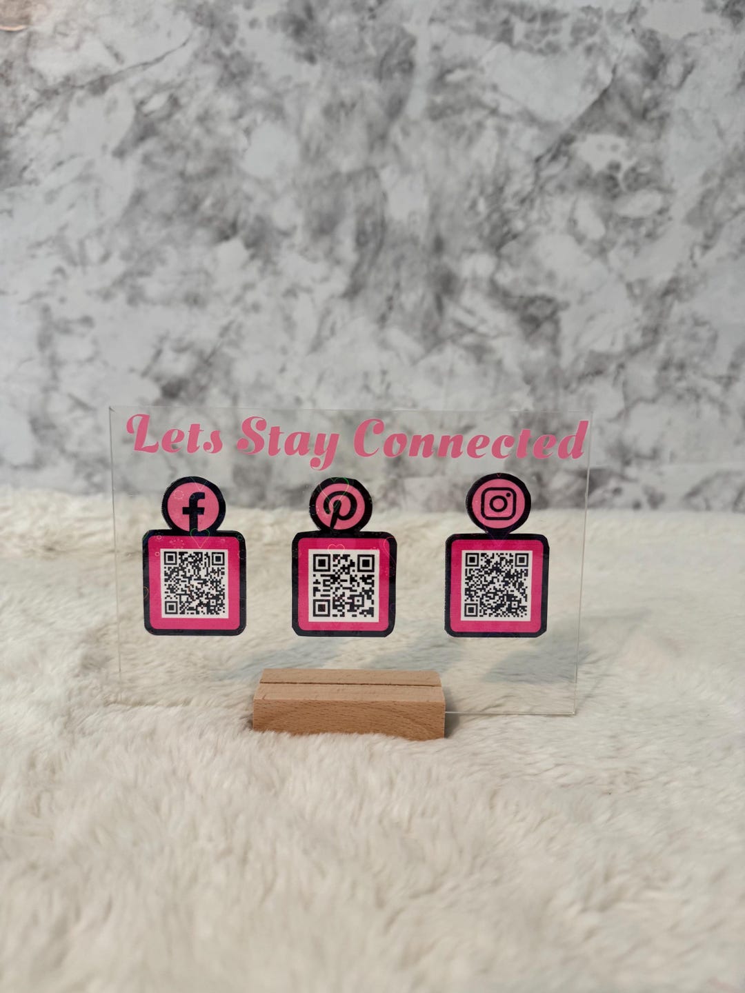 Stay Connected QR Code Sign - Etsy