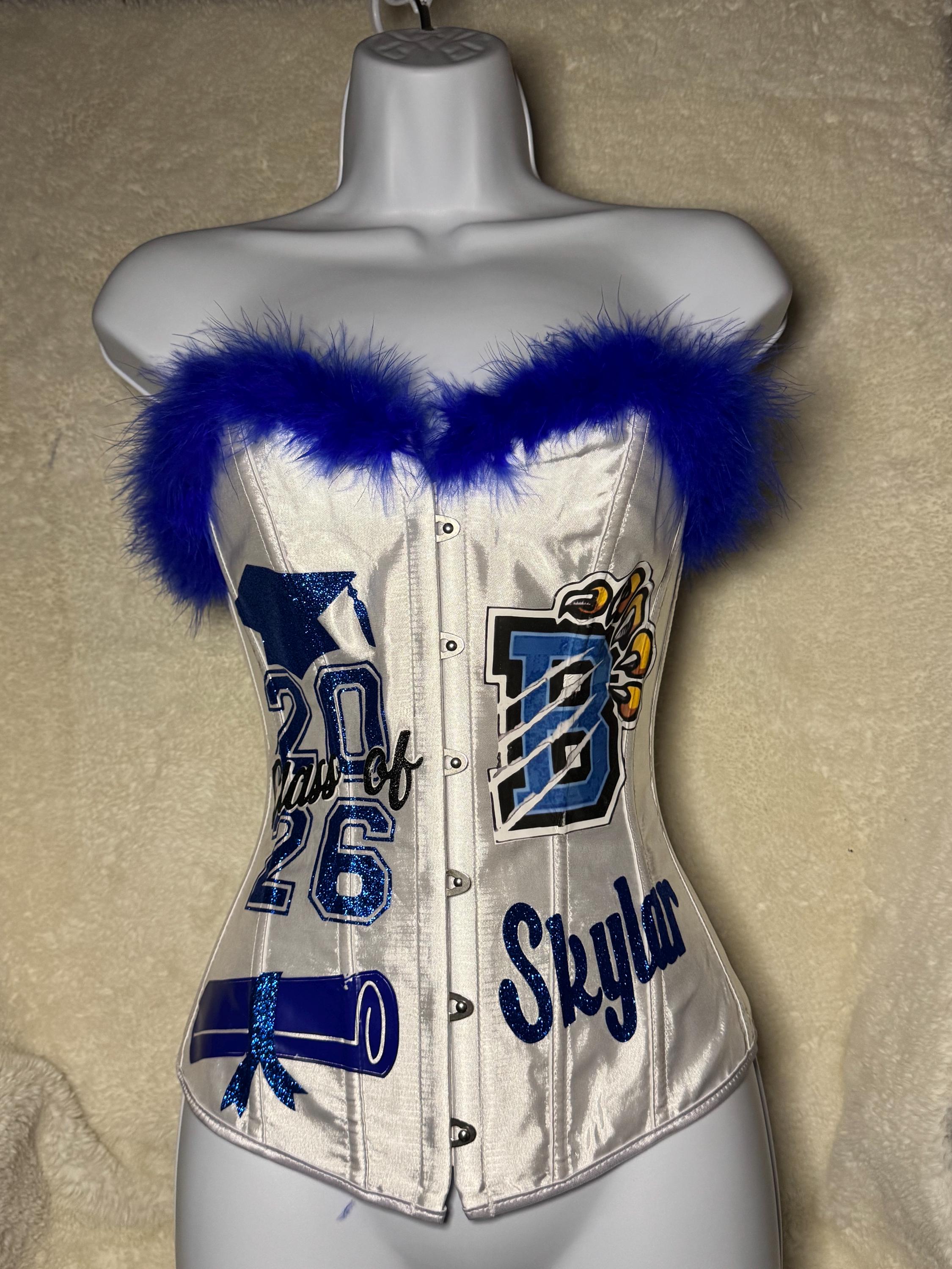 Custom Senior Corset | Glitter Vinyl | Graduation Outfit | Personalized ...