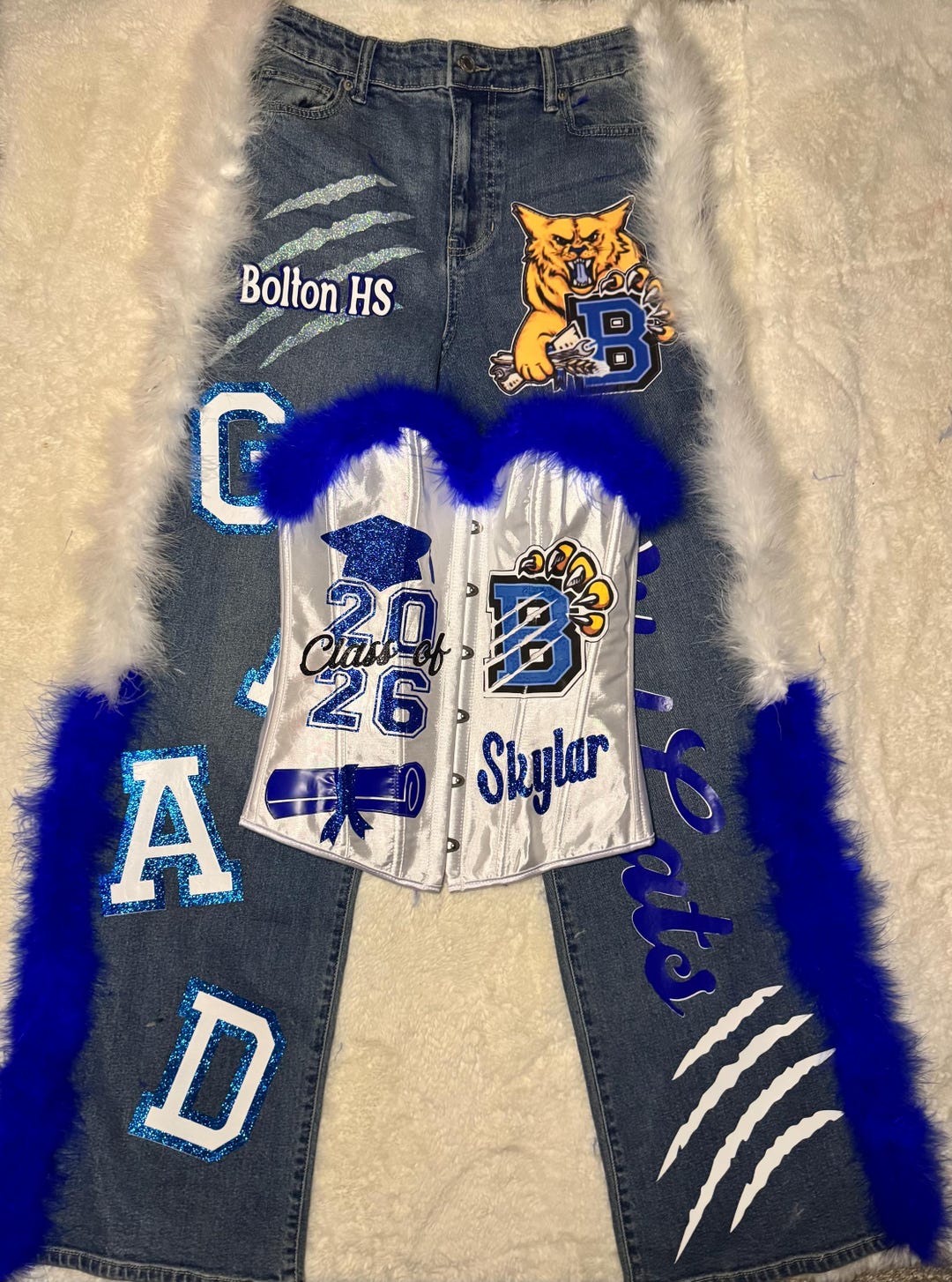 Custom Senior Corset | Glitter Vinyl | Graduation Outfit | Personalized ...