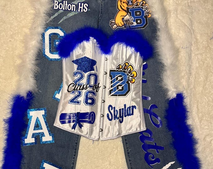 Custom Senior Corset | Glitter Vinyl | Graduation Outfit | Personalized ...