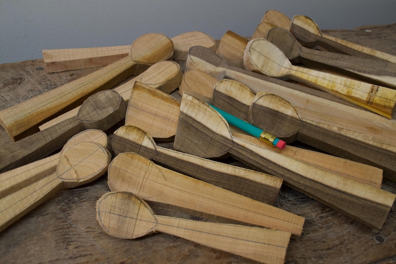 Greenwood Spoon Carving Blanks - 5 Assorted - Etsy
