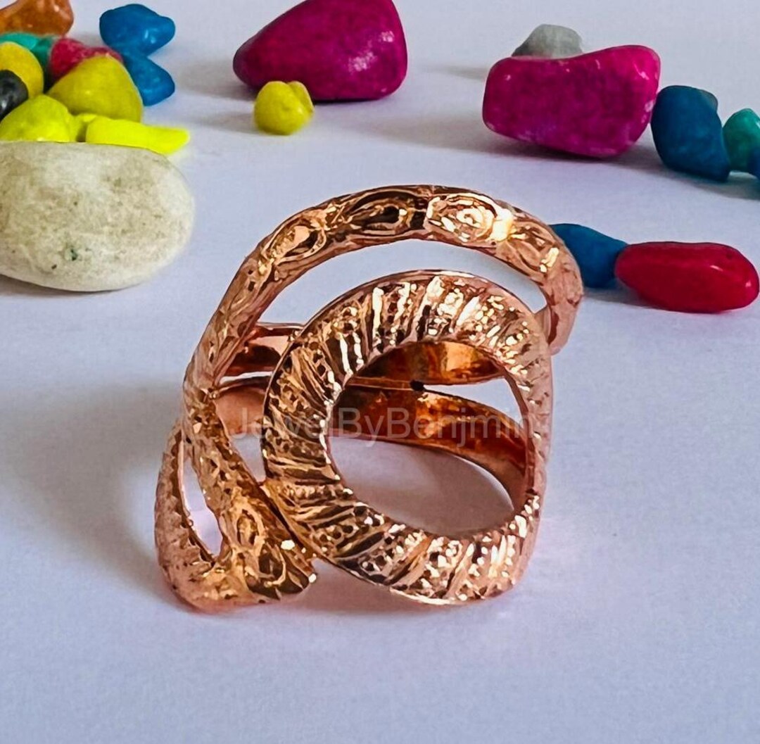 100% Pure Copper Ring, Solid Copper Ring, Copper Jewelry, Meditation ...