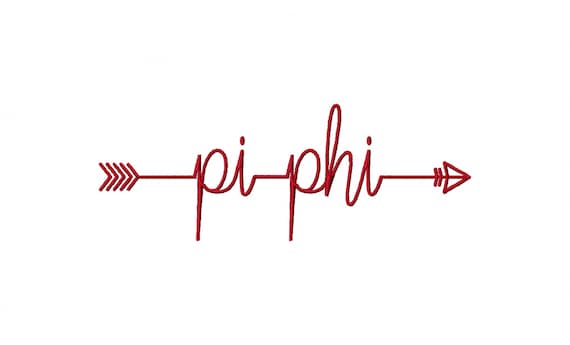 Pi Phi Sorority Arrow Machine Embroidery Design Greek Instant | Etsy
