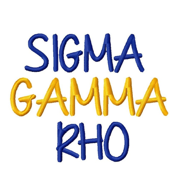 Sigma Gamma Rho Sorority Machine Embroidery Design Greek - Etsy
