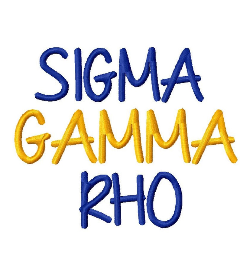 Sigma Gamma Rho Sorority Machine Embroidery Design Greek Instant ...