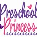 Preschool Princess 4x4 5x7 6x10 Machine Embroidery Design Instant ...