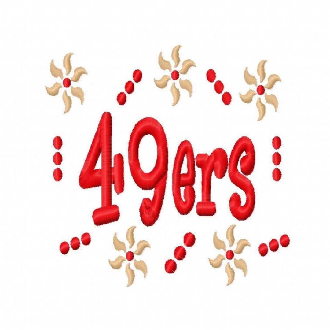 49ers Machine Embroidery Design 4x4 7x5 10x6 Team Digital Instant ...