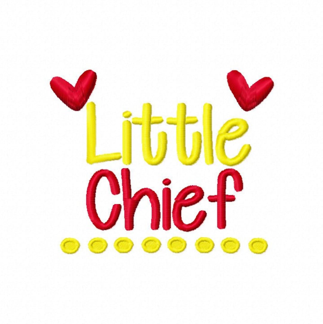 Little Chief Machine Embroidery Design 4x4 5x7 6x10 Team Instant ...